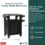 Keter Unity 40 Gallon and Unity XL Outdoor Patio Grill Serving Table ...
