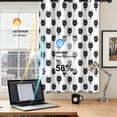 Black Cat with Bow Tie White Pattern Blackout Curtains,Triple Weaved ...