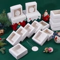 30Pcs Square Kraft Paper Visible Window Storage Mailer Boxes with 30Pcs ...