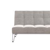Novogratz Elle Futon, Convertible Sofa Bed and Couch, Gray Velvet ...