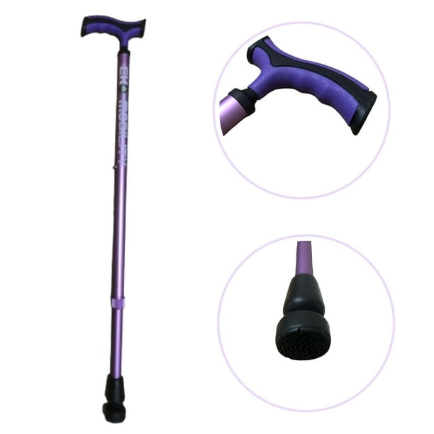 Baston Ultra Ligero De Aluminio Con Sistema Goma Rotatoria Morado ...
