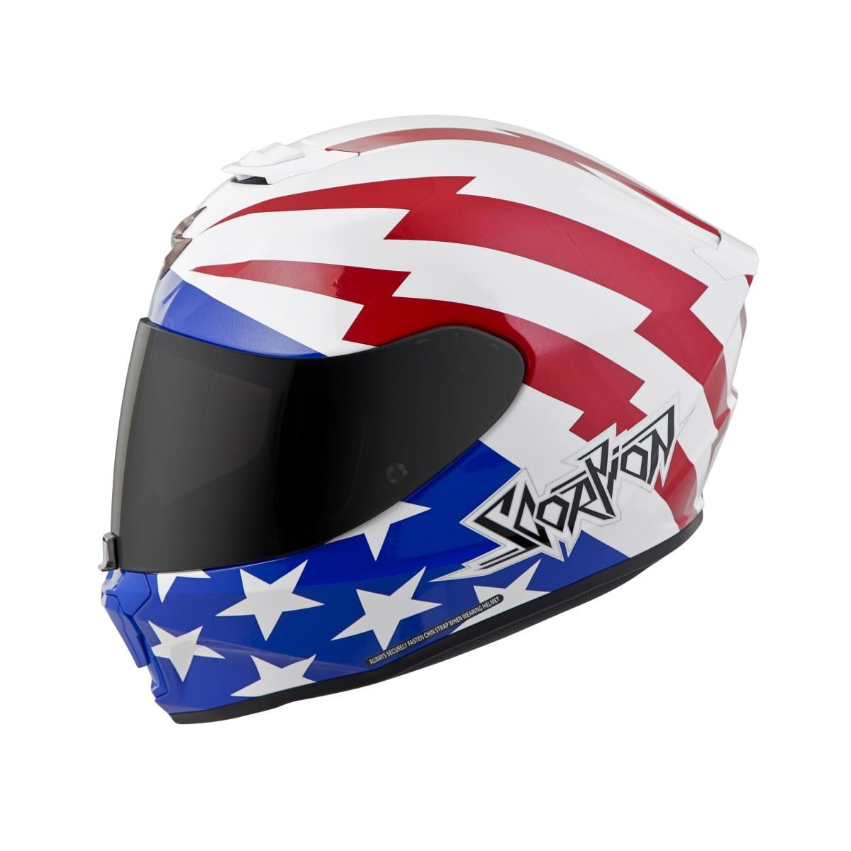 Scorpion EXO-R420 Tracker Helmet Red/White/Blue (Blue, X-Small ...