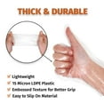 500 BPA Free Premium Disposable Gloves Poly PE LDPE Plastic for Kitchen ...