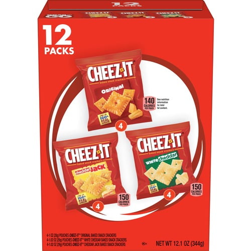Keebler Cheez-It Variety Pack - Individually Wrapped - Original, White ...