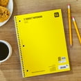 Pen + Gear Wide Ruled 3-Subject Spiral Notebook, Yellow, 10.5" x 8 ...