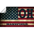 Mansfield OH Ohio Richland County Vintage US Flag Decal Bumper Sticker ...