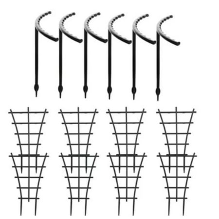 JOYWEI 6Pcs Plant Climbing Trellis Supports&8 Sector Brackets, DIY ...