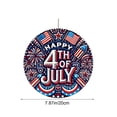4th of July Patriotic Welcome Sign 3D Wooden Hanging Sign Stars and ...
