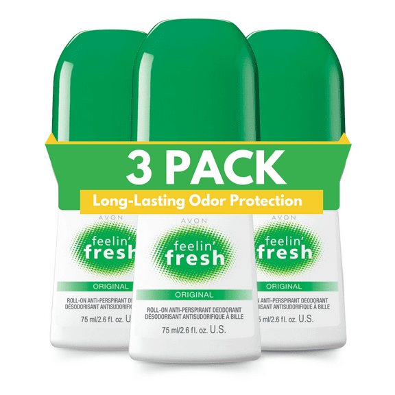 Avon Feelin' Fresh Original Roll-On Deodorant, Anti-Antiperspirant ...