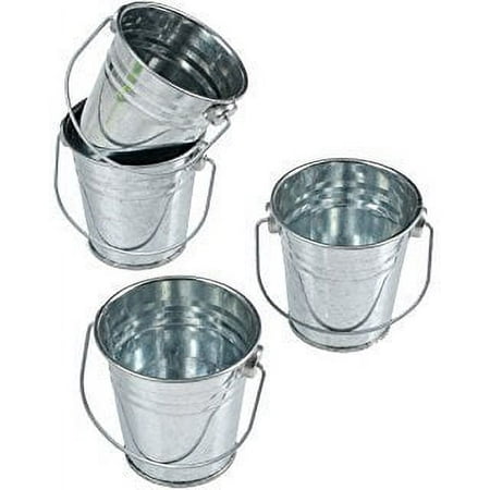 10 Large galvanized Buckets 6 Tall 625 Wide at TOP 4 Wide at Bottom ...