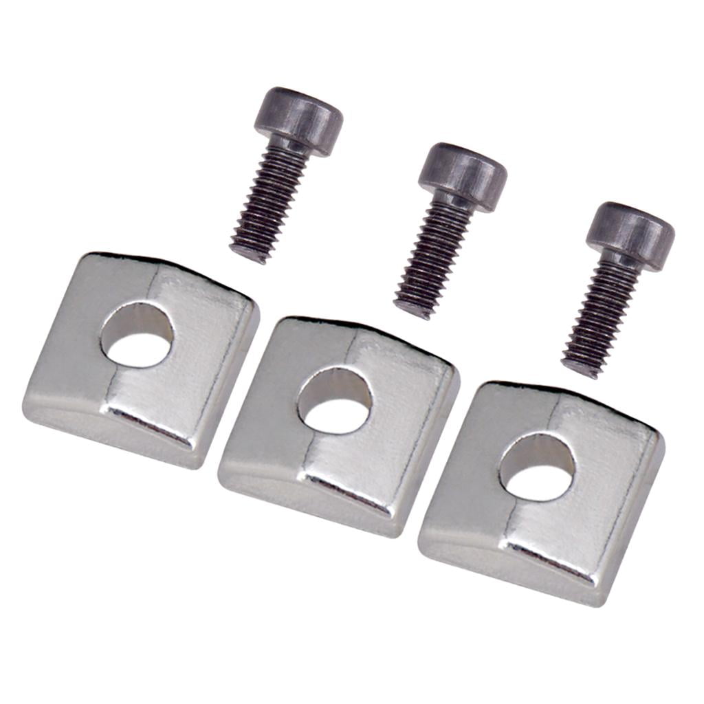 Set of 3 Electric Guitar Locking Nut Clamp & Screws Musical Instrument ...
