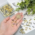 1 Box 120 Sets 2 Styles 2 Colors Brass Screw Twist Clasps Column Barrel ...