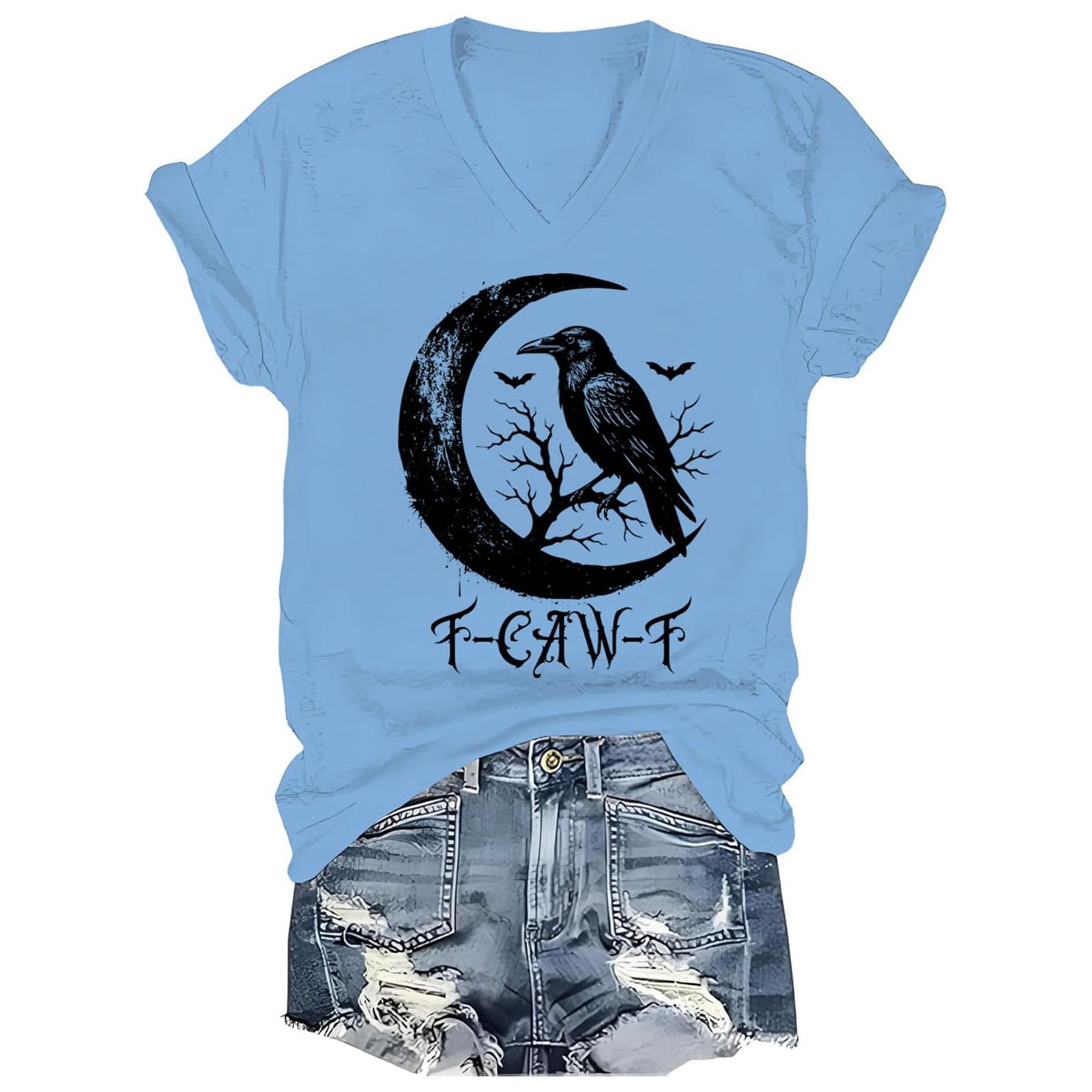 SHIXIAOO Fcawf Crow Shirt F Caw F Crow Shirt Black Bird T Shirt Adult ...