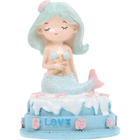 Surrme Mermaid Figurine Cake Resin Mermaid Sculpture Resin Mermaid ...
