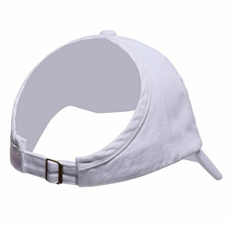 Women Ponytail Cap Baseball Visor Cap Backless Messy Curly Bun Hat For ...