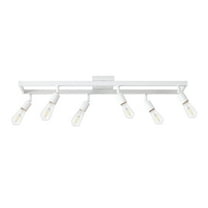 Pro Track Mini S-Wave 6-Head LED Ceiling Track Light Fixture Kit Spot ...