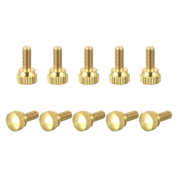 Knurled Thumb Screws, M5x12mm Brass Shoulder Bolts Stepped Grip Knobs ...