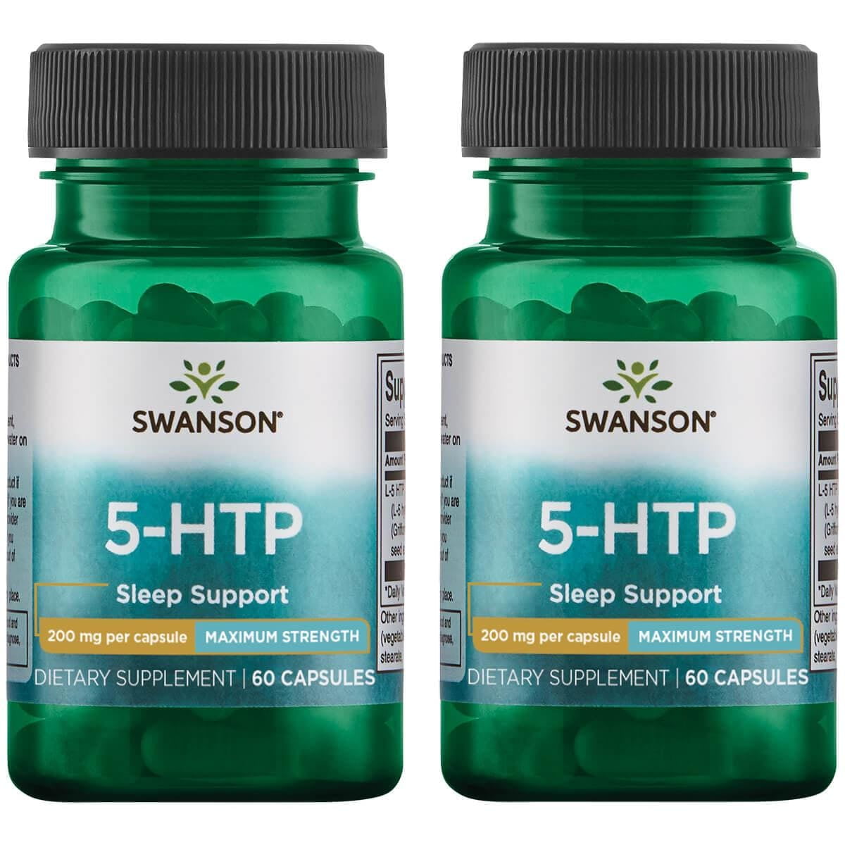 Swanson 5-Htp - Maximum Strength 200 mg 60 Caps 2 Pack - Walmart.com