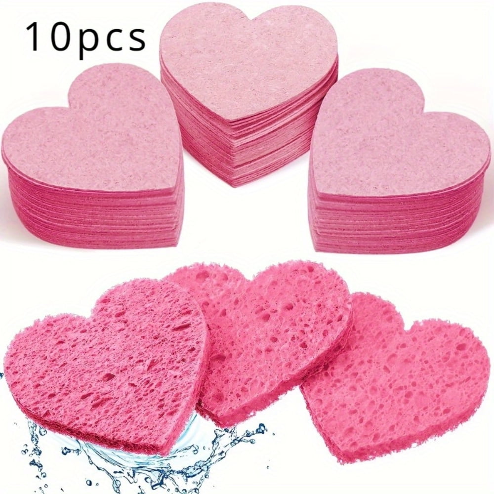 Click here for Lngoor 10/20 Pieces Heart-Shaped Facial Sponges Wi... prices