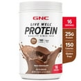 GNC Live Well Protein Powder, 25g Whey Protein, Rich Chocolate, Gluten ...