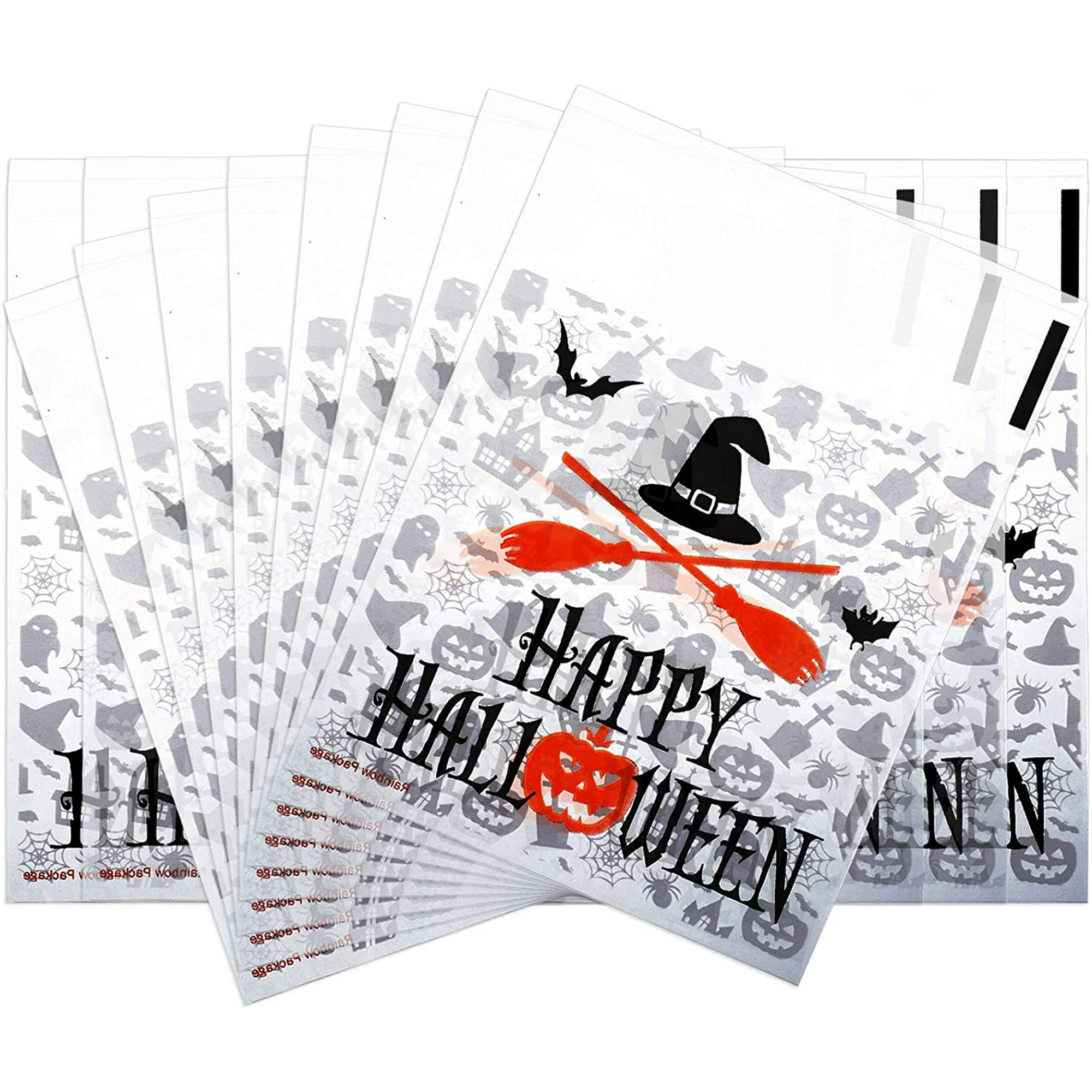 Click here for Pukey 100 Pieces Halloween Treat Bags Clear Self A... prices