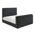 Miekor Furniture 1pc Luxurious Queen Size Bed Deeply Tufted Headboard ...
