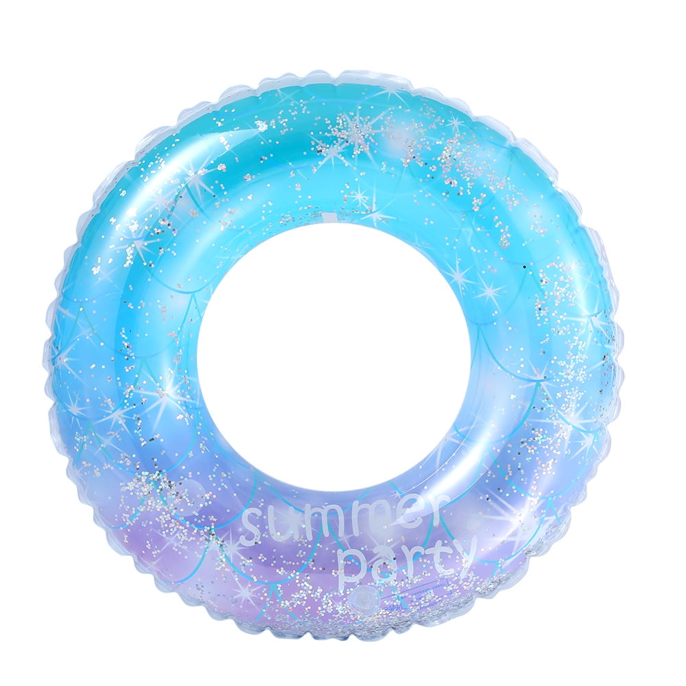 Huichenter Sequins Star Inflatable Swimming Ring, PVC Floating Seat ...