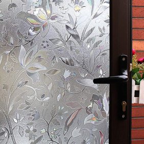 Decorative Privacy Window Film, Removable Glass Window Decals, Door ...
