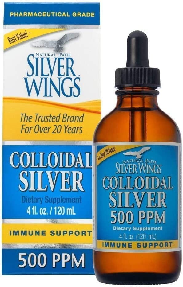 Natural Path Silver Wings Colloidal Silver 500 ppm, 4 fl.oz - 120 ml ...