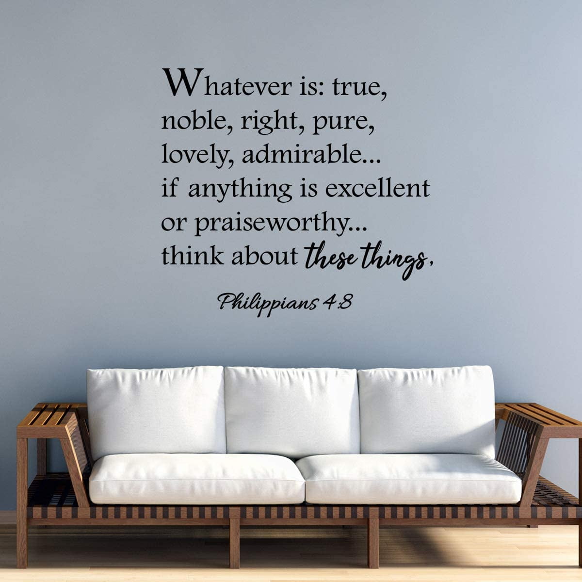 VWAQ Whatever is True, Noble, Right Philippians 4:8 Bible Wall Quotes ...