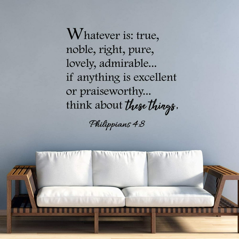 VWAQ Whatever is True, Noble, Right Philippians 4:8 Bible Wall Quotes ...