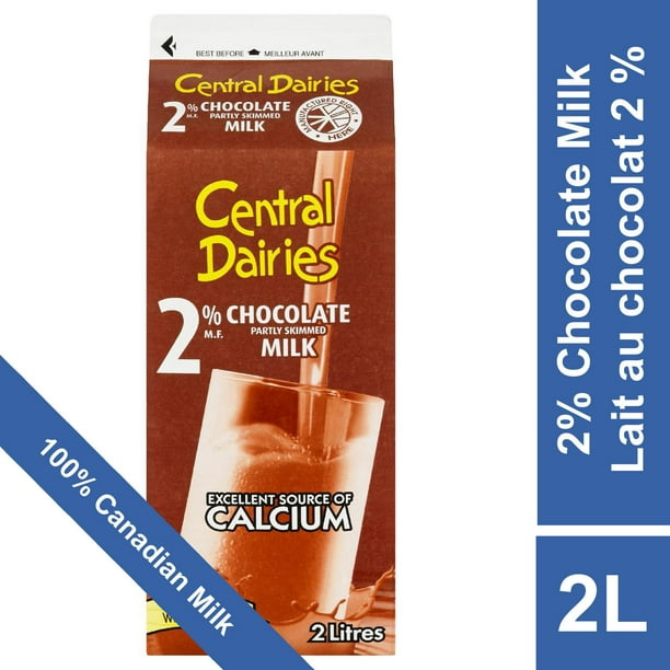 Central Dairies Chocolate Partly Skimmed 2% Milk, 2 L - Walmart.ca