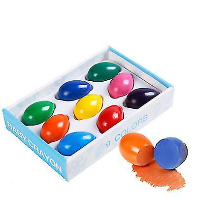 9-color Solid Egg Crayons Children's Drawing Crayons Set Safe And Non ...