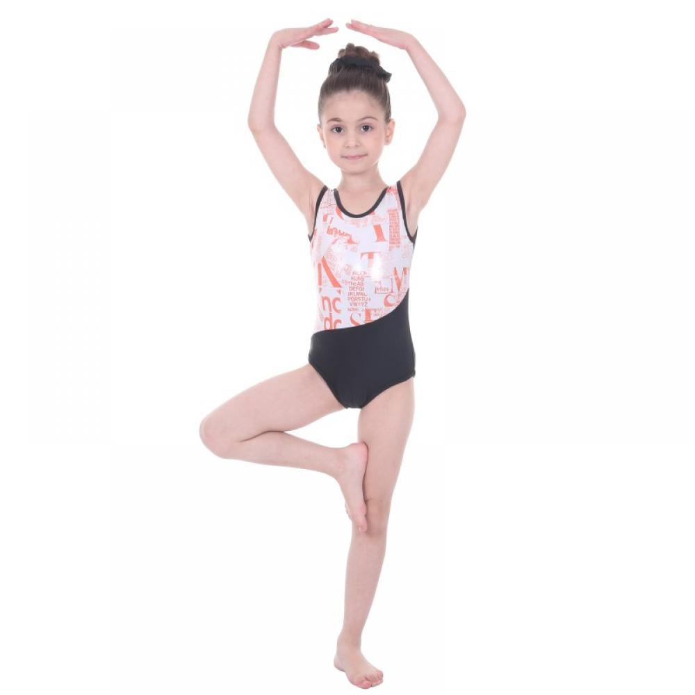 Little Girls One-Piece Gymnastics Leotards, Big Girls Sleeveless ...
