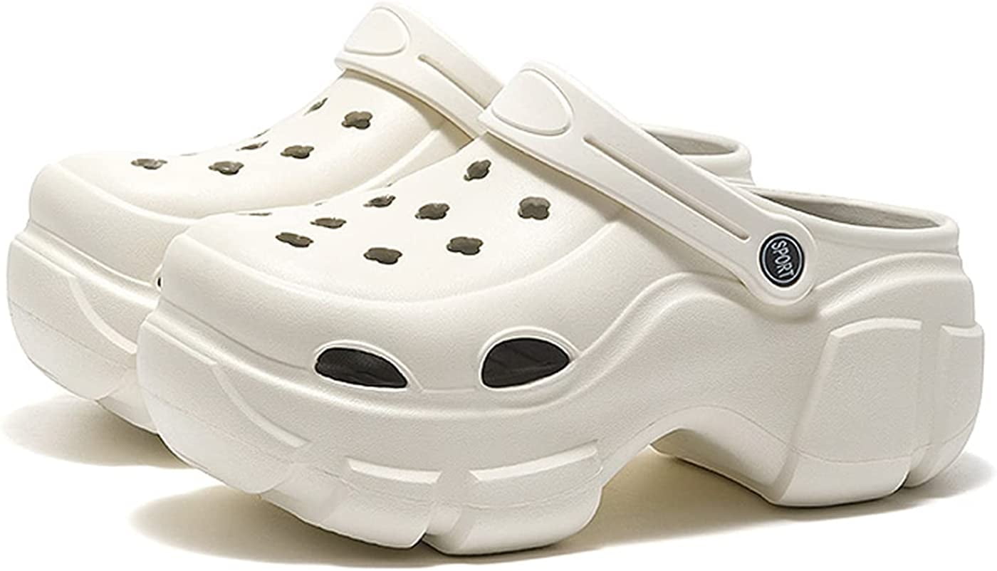 Platform Clogs for Women Classic Soft Garden Slip On High Platform Clog ...