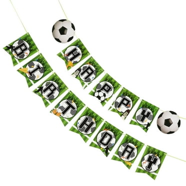 OUNONA 4 Pcs Football Party Decorations Soccer Themed Supplies Flag ...