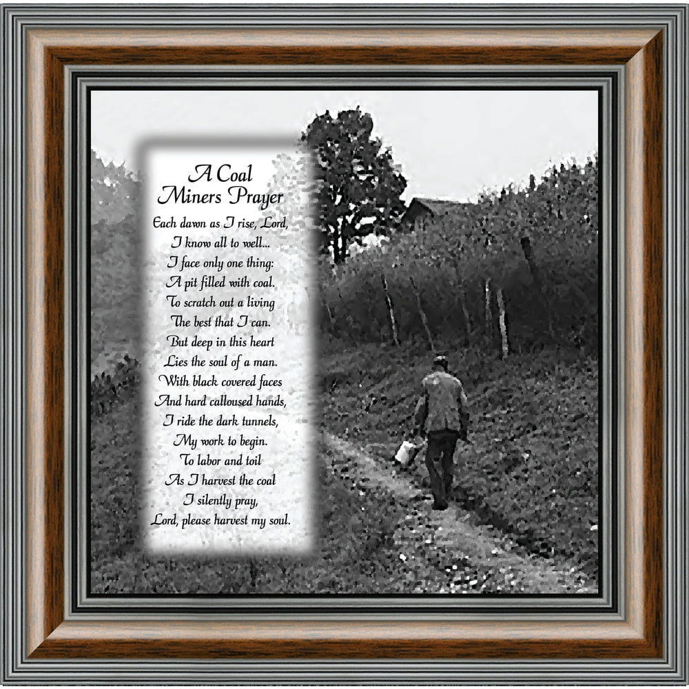 Coal Miner's Prayer Picture Frame, Coal Mining Gifts, Miner's Decor ...