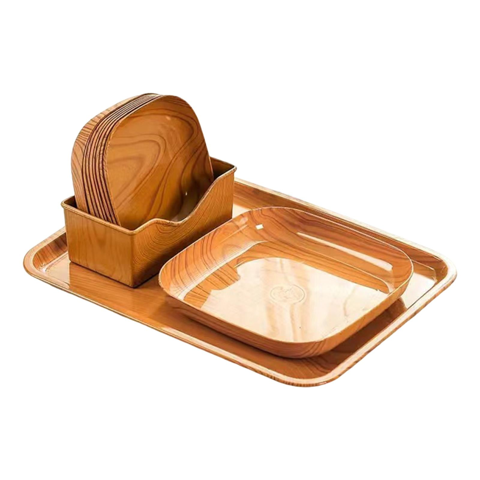 Plato Cuadrado De Grano De Madera Para Cocina, Platos Para Servir ...