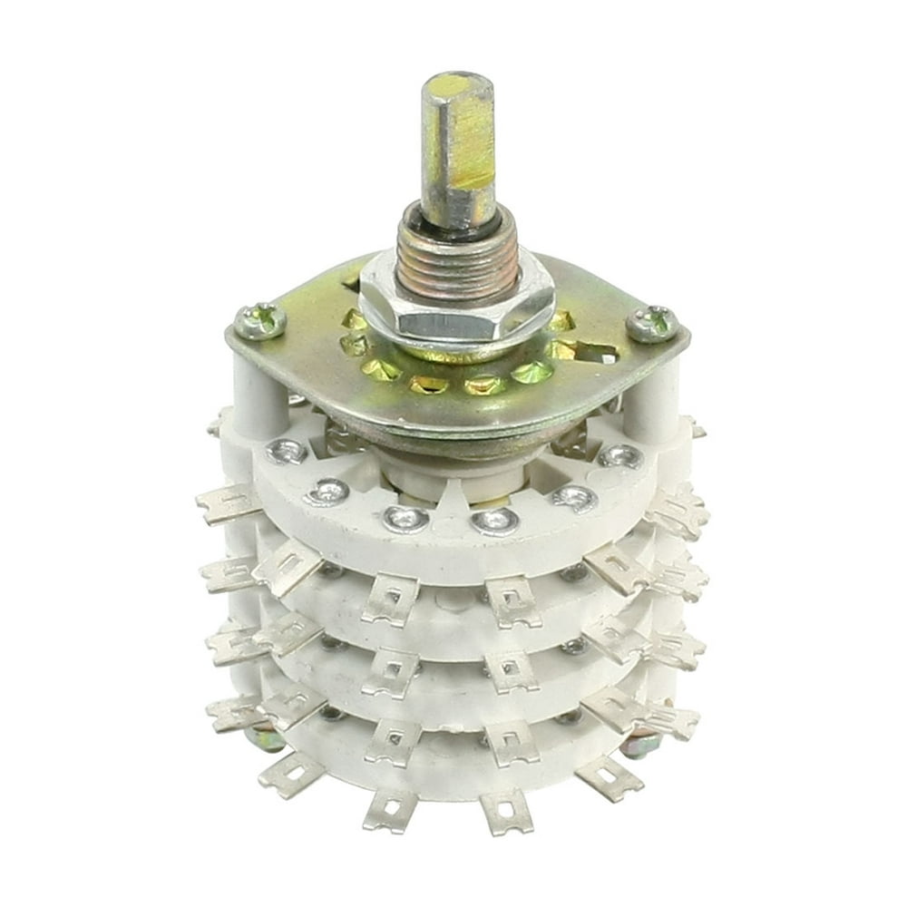 10mm Dia Panel Mounted Ceramic Rotary Switch 8P5T 8 Pole 5 Throw KCZ ...