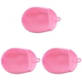3PC Silicone Dish Scrubber, Potato Scrubber Glove Brush, Silicone ...