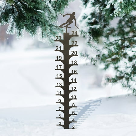 Pisexur 24 Inch Snow Meter Hand Made Metal Outdoor Garden Snow Meter ...