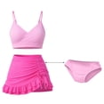 Bobifish Big Girls Tankini Set Wrap Front Cami Top With Side Drawtring ...