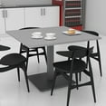4 Person Square Meeting Table With Square Metal Base 46" Square Table ...