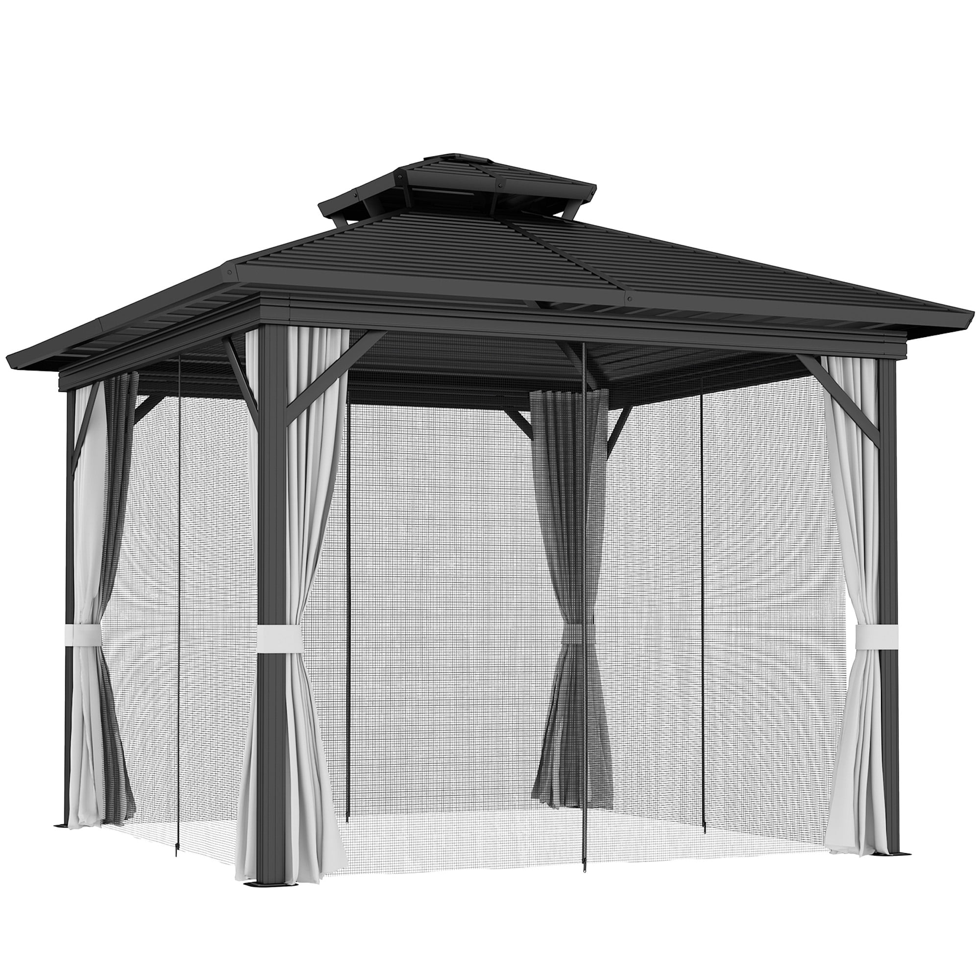 Click here for Outsunny 10 X 10 Hardtop Gazebo Outdoor Aluminum G... prices