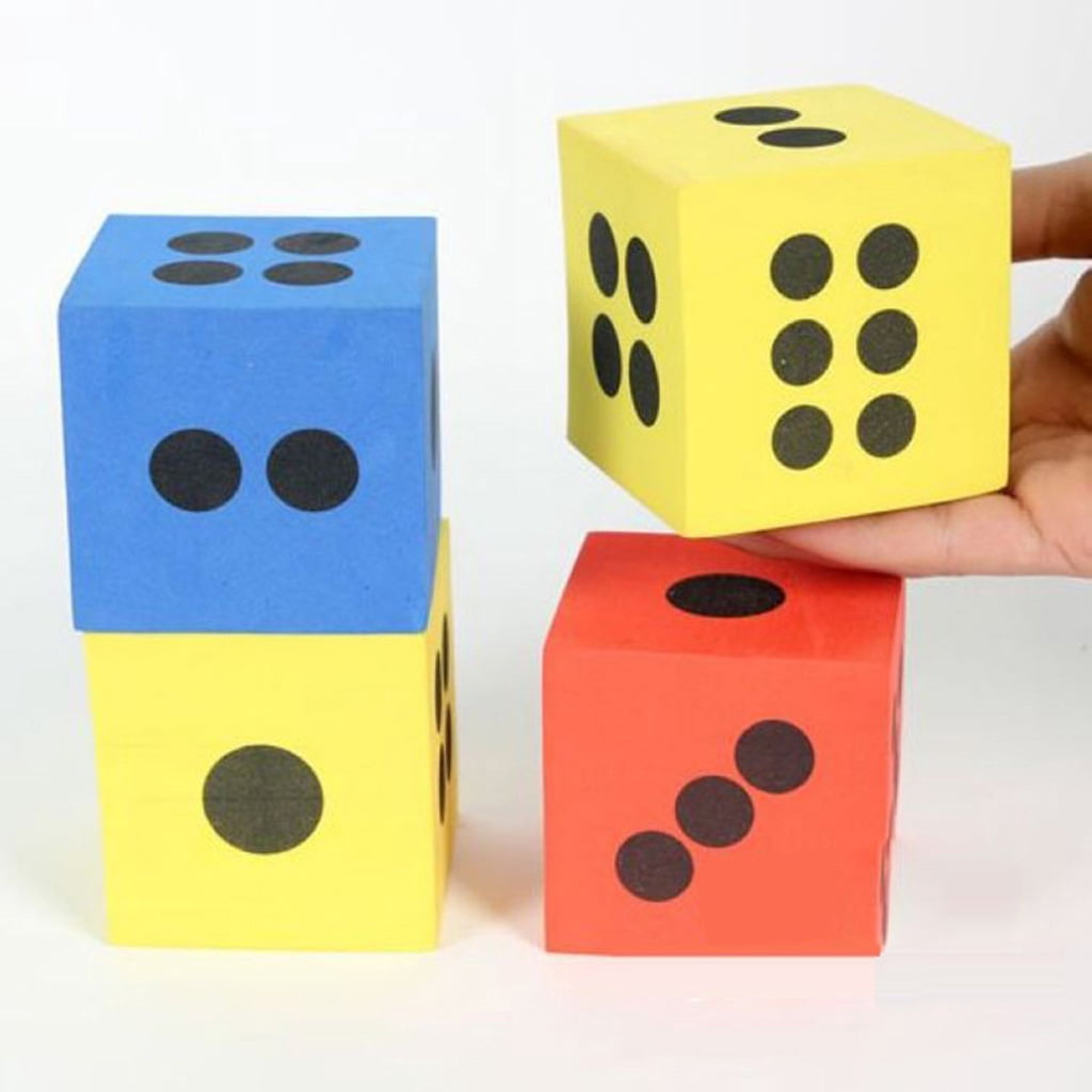 Large Game Dice Giant PU Sponge Dice - 8cm Big Square Block For Games ...