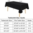 2 Pack Waterproof Rectangle Vinyl Tablecloths, Spillproof Plastic Table ...
