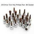 LLDI 1pc 3/8 Drive Hex Socket Bit H3-H10 Screw Driver T10-T55 Socket ...