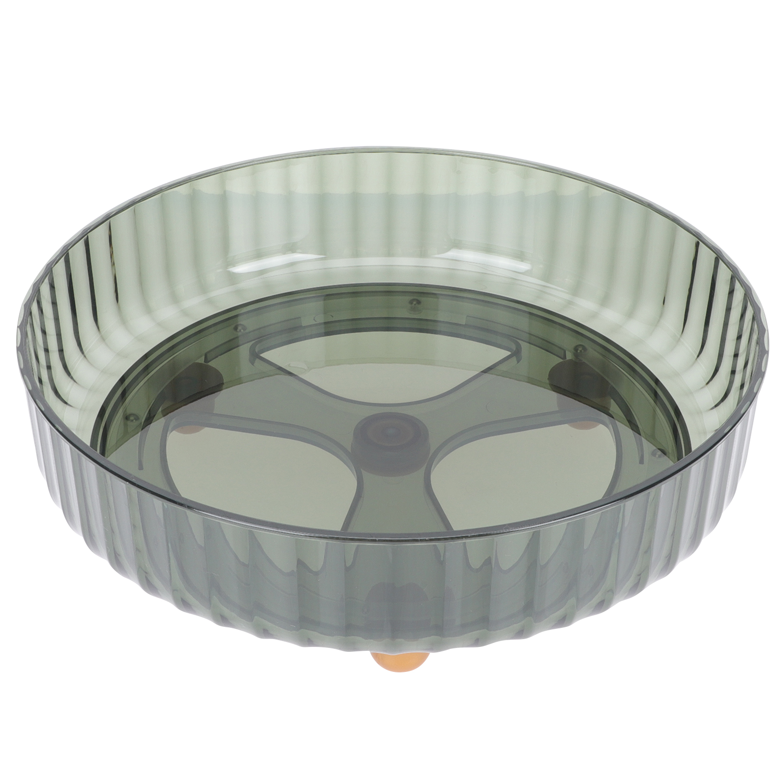 Round Plastic Rotating Turntable Storage Container Countertop Seasoning ...