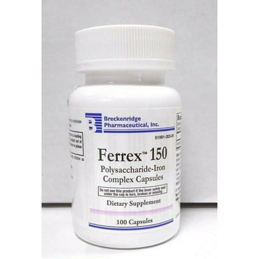 Ferrex 150 Iron Complex Supplement Capsules, 100 Count - Walmart.com