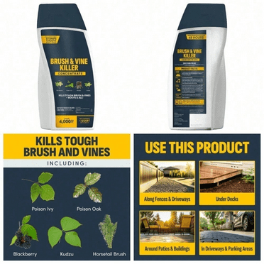 RM43 Tough Killer 76505 Total Vegetation Control, Weed Preventer, Grass ...